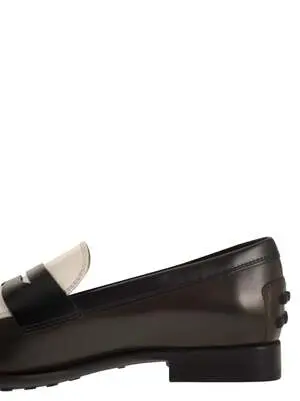 TOD'S Two-tone Calfskin Leather Loafers - Multicolor