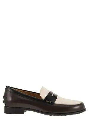 TOD'S Two-tone Calfskin Leather Loafers - Multicolor