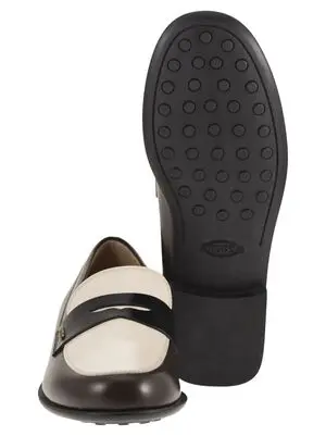TOD'S Two-tone Calfskin Leather Loafers - Multicolor