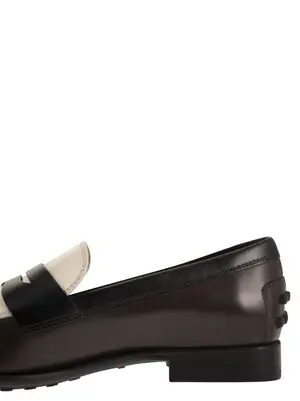 TOD'S Two-tone Calfskin Leather Loafers - Multicolor