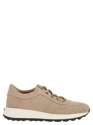 TOD'S Tod's Women Goatskin Suede Sneakers Cream
