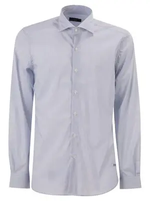 FAY Regular Fit Shirt In Striped Stretch Jersey - Multicolor