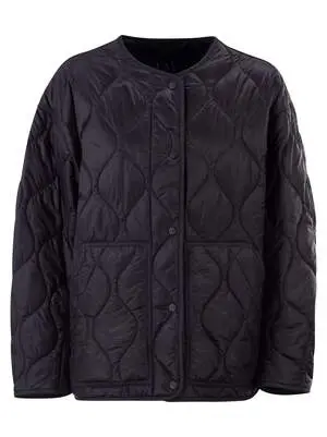 FAY Fay Women Technical Fabric Jacket With Onion Quilting Blue