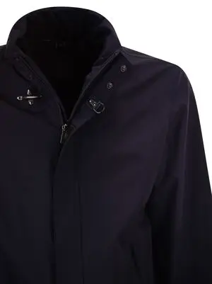 FAY Short Travel Bomber Jacket In Stretch Nylon