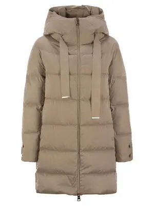 Herno A-shape Down Jacket With Hood - Cream