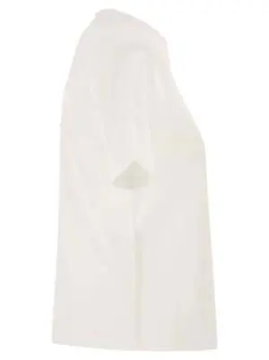 Herno Cotton T-shirt With Logo Buttons On The Sides - White