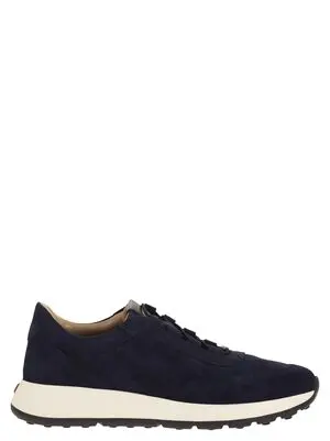 TOD'S Goatskin Suede Sneakers - Blue