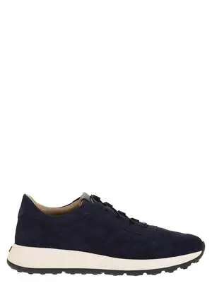 TOD'S Goatskin Suede Sneakers - Blue