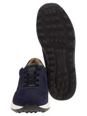 TOD'S Goatskin Suede Sneakers - Blue