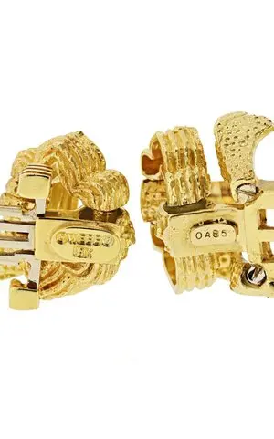 THE BACK VAULT David Webb 18k Yellow Rock Crystal Open Link Bracelet