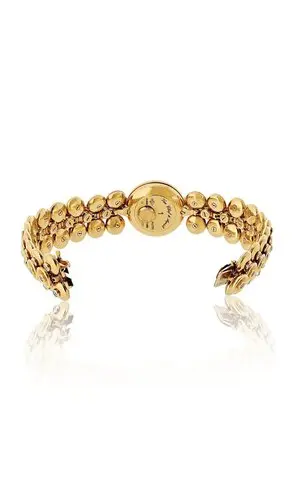 THE BACK VAULT Van Cleef & Arpels 18k Yellow Bouton D'or Medium Model Diamond Dial Watch