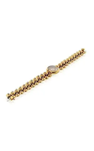 THE BACK VAULT Van Cleef & Arpels 18k Yellow Bouton D'or Medium Model Diamond Dial Watch