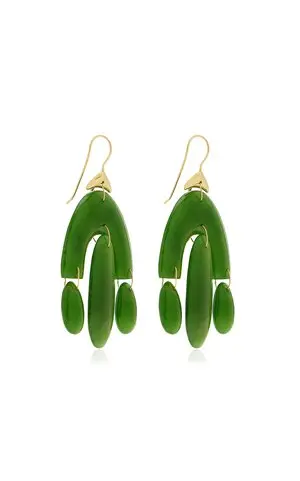 TEN THOUSAND THINGS 18k Gold Jade Girandole Earring