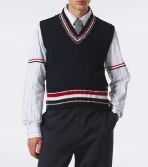 Thom Browne Wool And Mohair Sweater Vest