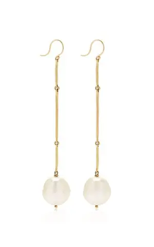 TEN THOUSAND THINGS 18k Green Gold South Sea Pearl Shoulder Duster Earring