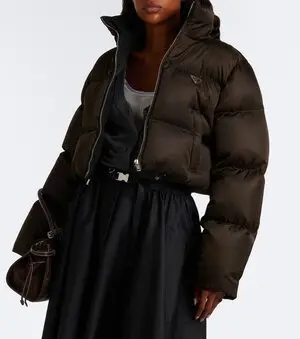 Prada Cropped Re-nylon Down Jacket