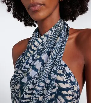 Johanna Ortiz Enigma Silk Georgette Halterneck Top