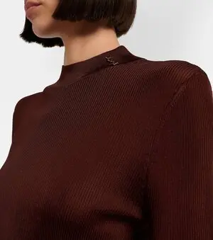 Saint Laurent Ribbed-knit Silk Sweater