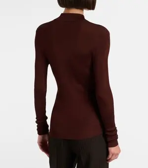 Saint Laurent Ribbed-knit Silk Sweater