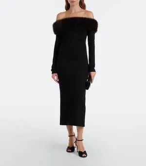 David Koma Off-shoulder Midi Dress