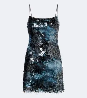 Staud Sur Sequined Minidress - Blue