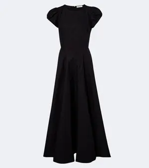 DÔEN Rivelle Cotton Poplin Midi Dress - Black