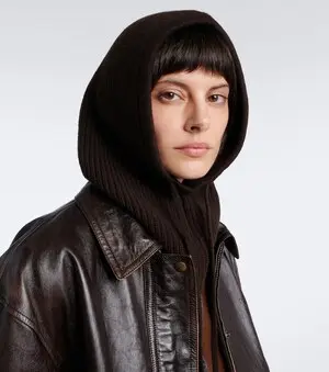 Prada Ribbed-knit Wool And Cashmere Hood