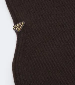 Prada Ribbed-knit Wool And Cashmere Hood