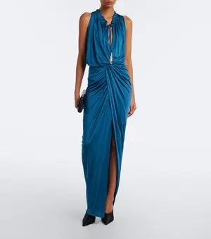 Balmain Draped Jersey Top