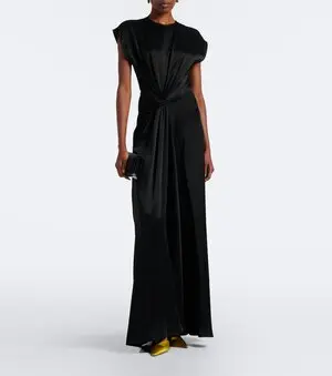 Victoria Beckham Aria Draped Satin Gown