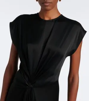 Victoria Beckham Aria Draped Satin Gown