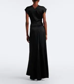 Victoria Beckham Aria Draped Satin Gown