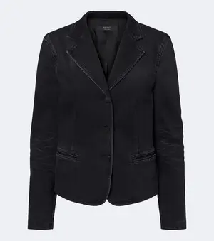 Gucci Single-breasted Denim Blazer - Black