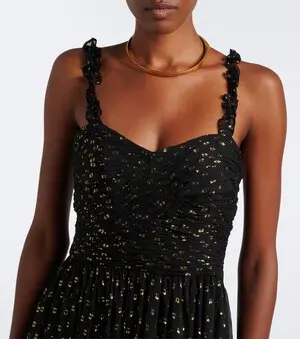 Ulla Johnson Anastasia Silk-blend Chiffon Bustier Gown