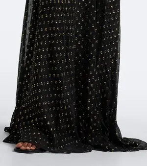 Ulla Johnson Anastasia Silk-blend Chiffon Bustier Gown
