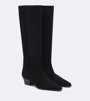 AeydĒ Medea Suede Knee-high Boots - Black