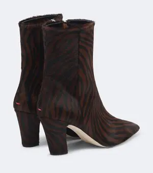 AeydĒ Maris Printed Calf Hair Ankle Boots