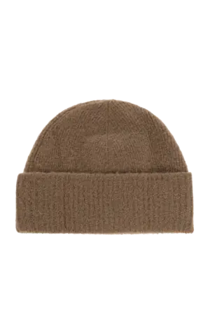 AMI Paris Cap With Embroidered Logo - Beige