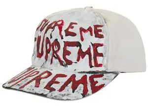 Supreme Painted 5panel Hat - White