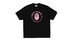 A BATHING APE Busy Works Relaxed Fit Tee Shirt - Black