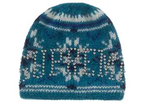 Supreme Studded Fair Isle Beanie - Blue