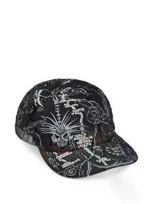 Supreme Embroidered Mesh-back Cap - Black