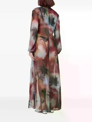 Patrizia Pepe Abstract-print Tie-fastening Maxi Beach Cover-up