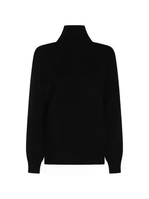 Malo High-neck Cashmere Sweater - Black