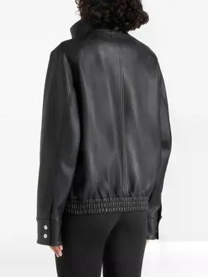 Manière De Voir Leather Bomber Jacket