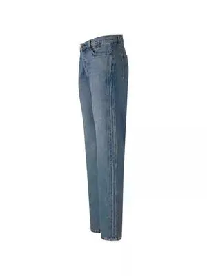 Rhude Logo-embroidered Straight-leg Jeans
