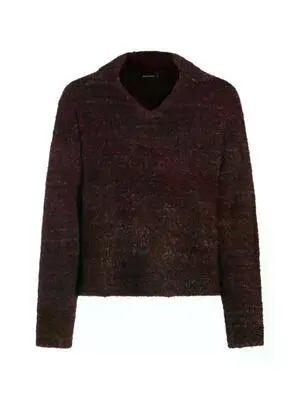 DAILY PAPER Bouclé V-neck Sweater - Brown