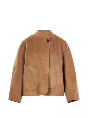 Soeur Windsor High-neck Coat - Brown