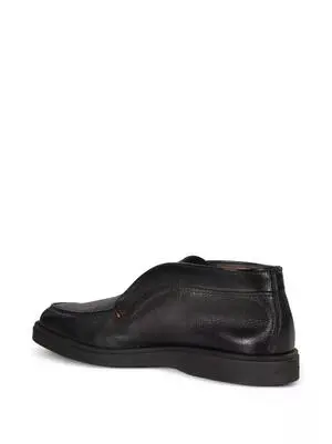 Santoni Ikki Grained-leather Slip-on Loafers