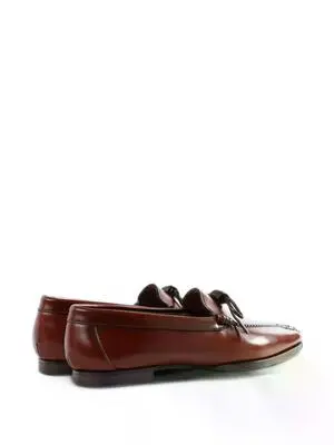 Hereu Aresta Bow-detail Whipstitch-trim Pointed-toe Loafers
